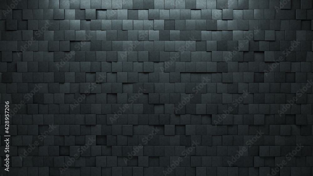 Polished, Futuristic Wall background with tiles. 3D, tile Wallpaper ...