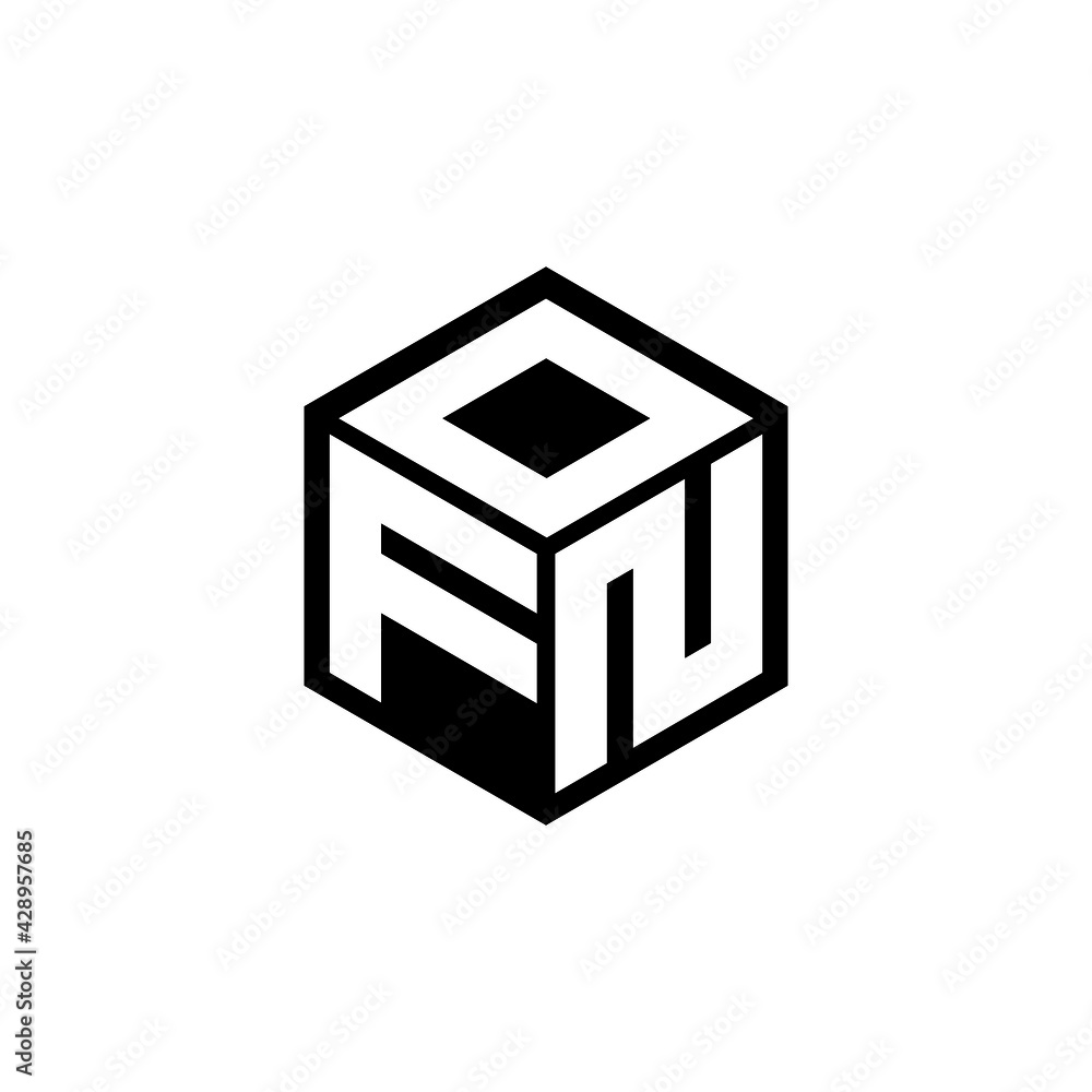 FND letter logo design with white background in illustrator, vector ...