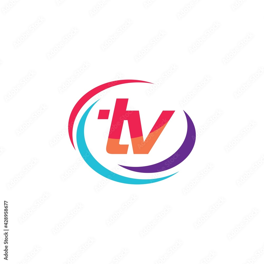 TV logo Stock Vector | Adobe Stock