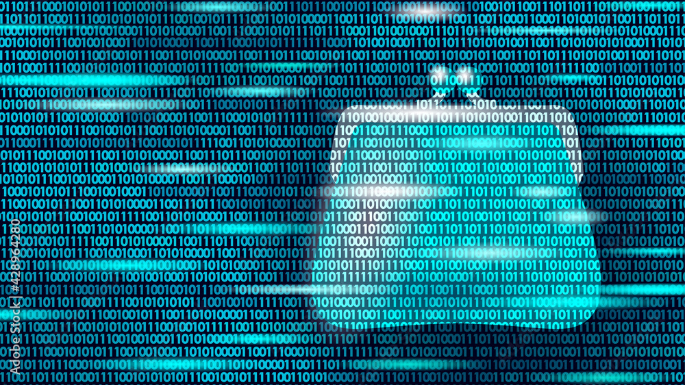 Programming online money wallet. Online market trade concept. Data flow ...