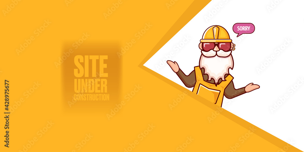 Site under construction orange web landing page design concept with ...