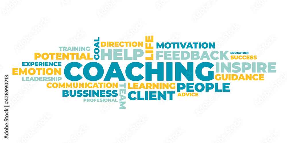 COACHING word cloud concept. Vector illustration Stock Vector | Adobe Stock