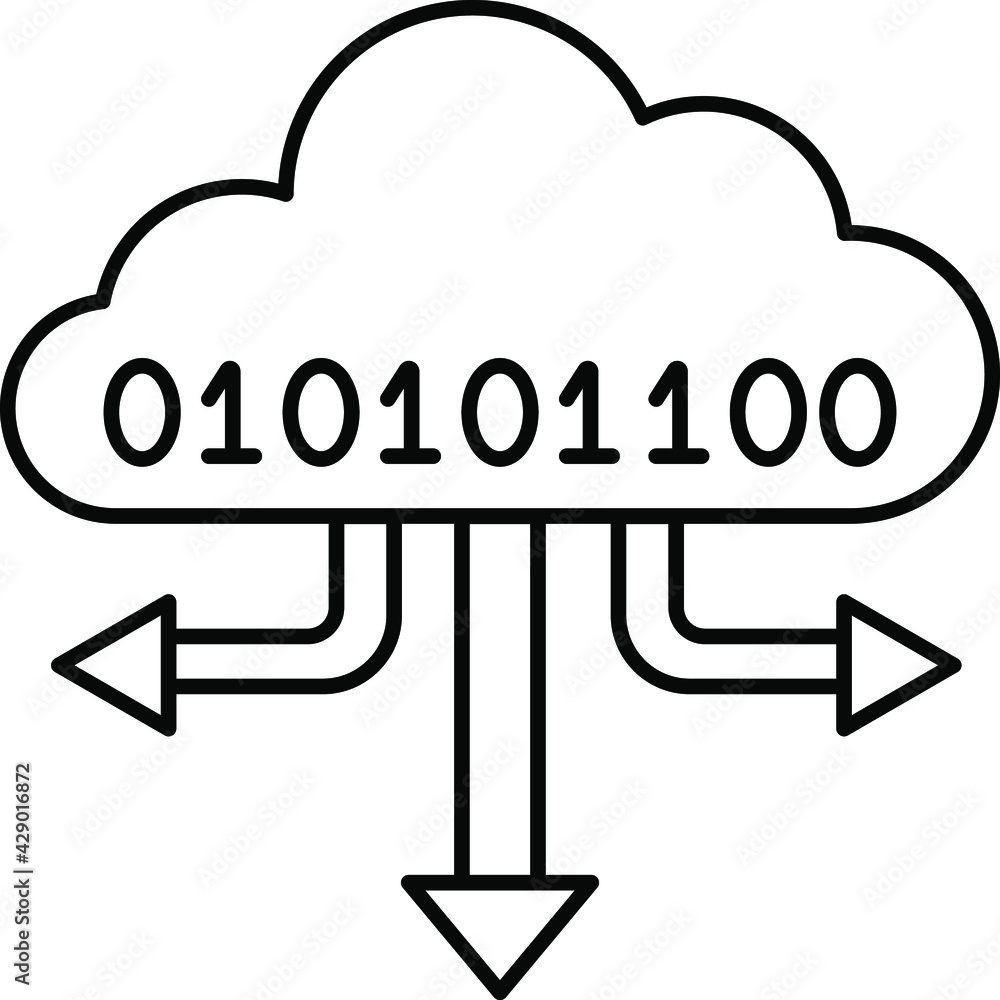 Cloud Program Concept, Edge Computing Vector Color Icon Design, Software and web development ...