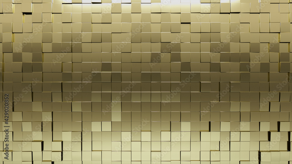 3D, Square Wall background with tiles. Luxurious, tile Wallpaper with ...