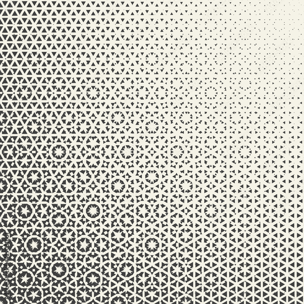 Abstract geometric gold graphic design print halftone triangle pattern ...