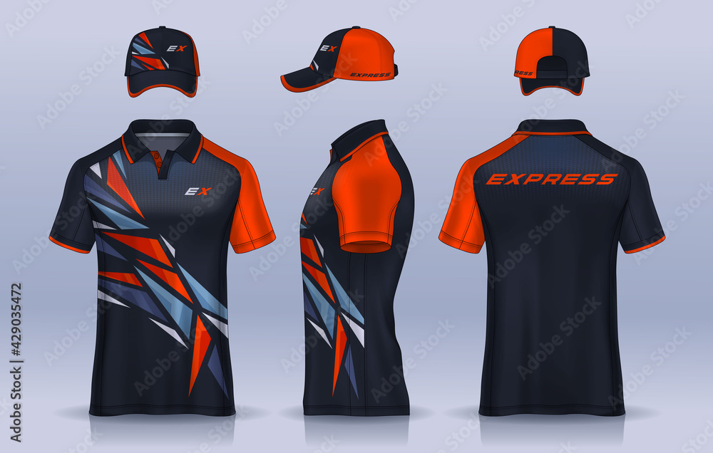 Corporate Work Shirts,t-shirt and cap templates design. uniform for ...