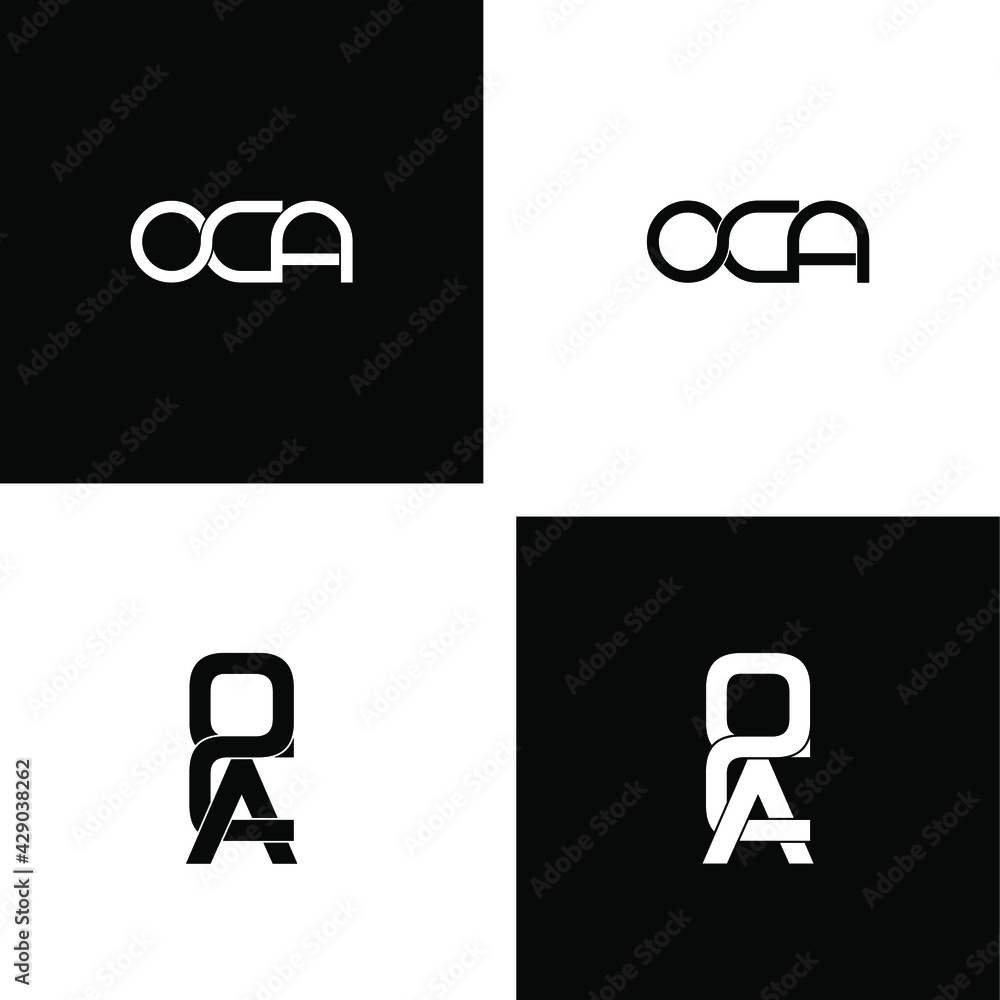 oca letter original monogram logo design Stock Vector | Adobe Stock
