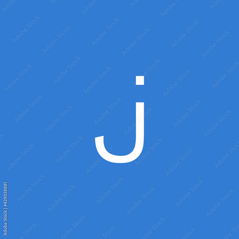 letter J futuristic text in thin stroke with empty space Stock Vector ...
