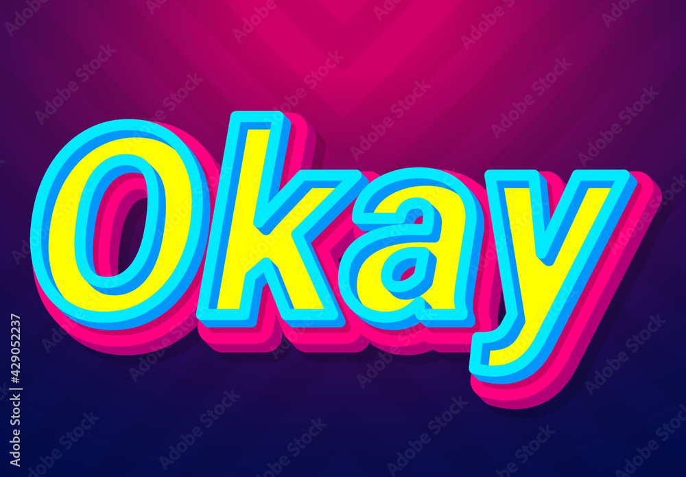 Double Layered Bold Text Effect Stock Template | Adobe Stock