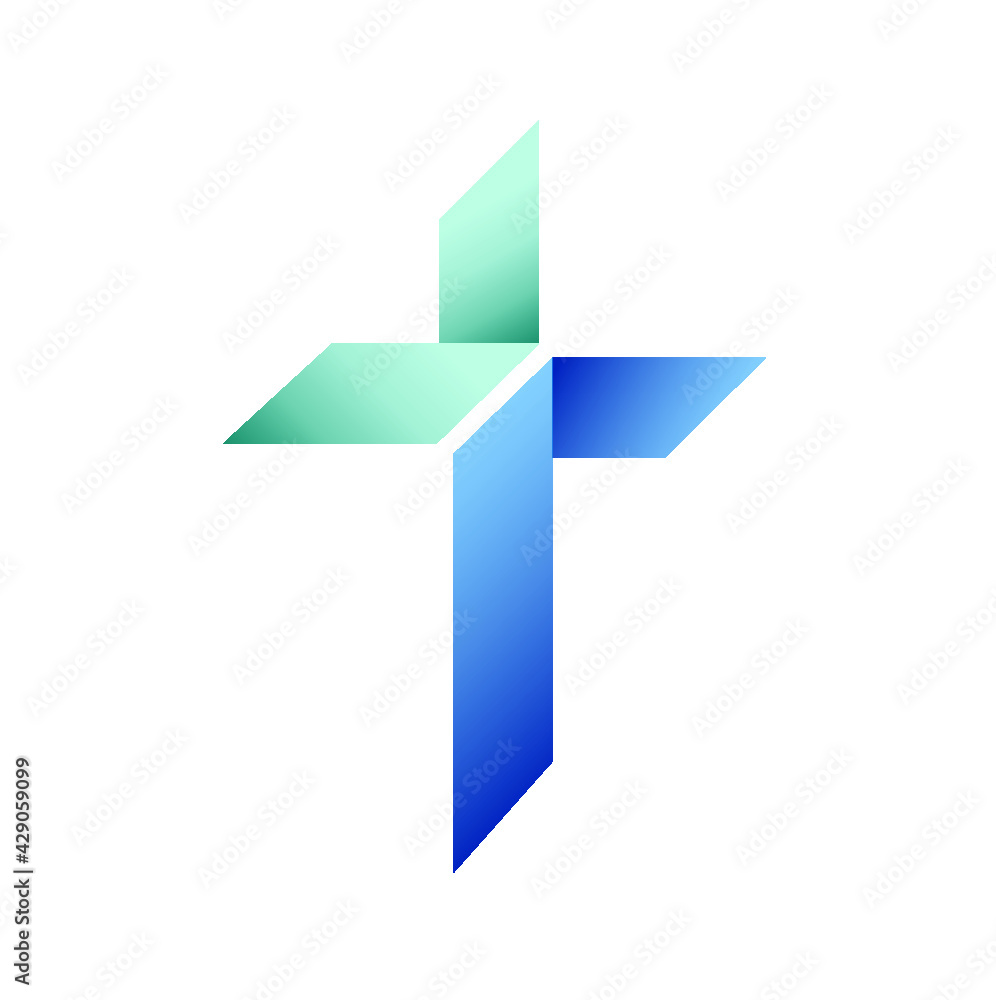 Contemporary Christian cross logo idea for a church or symbol Stock ...