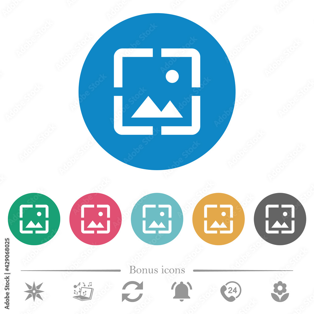 Wallpaper image flat round icons Stock Vector | Adobe Stock