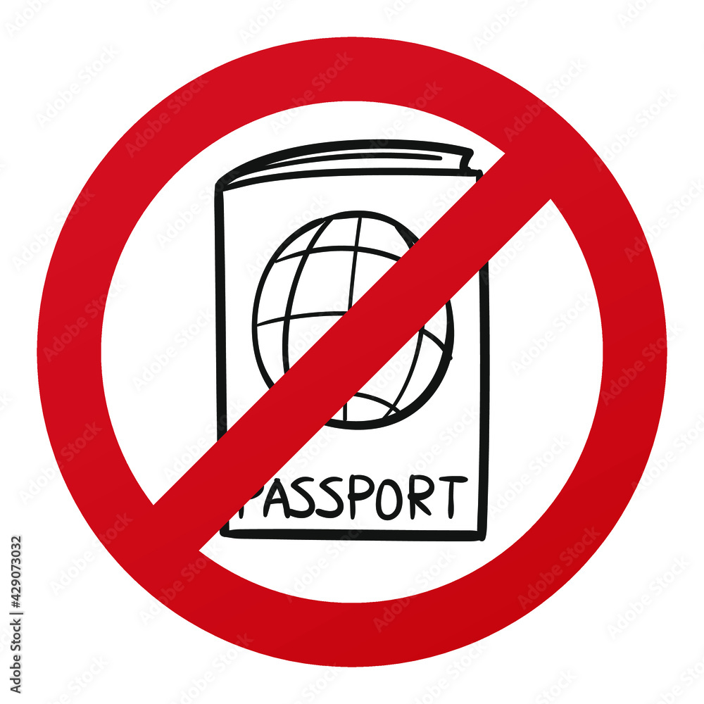 No Passport Symbol Isolated on White Background.Travel Vector ...
