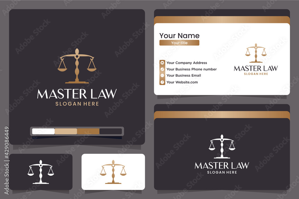 Vetor de master law logo design inspiration do Stock | Adobe Stock