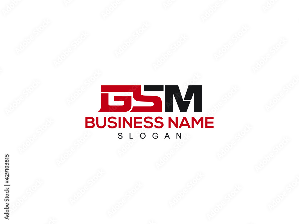 GSM Logo Letter Vector For Brand Stock Vector | Adobe Stock