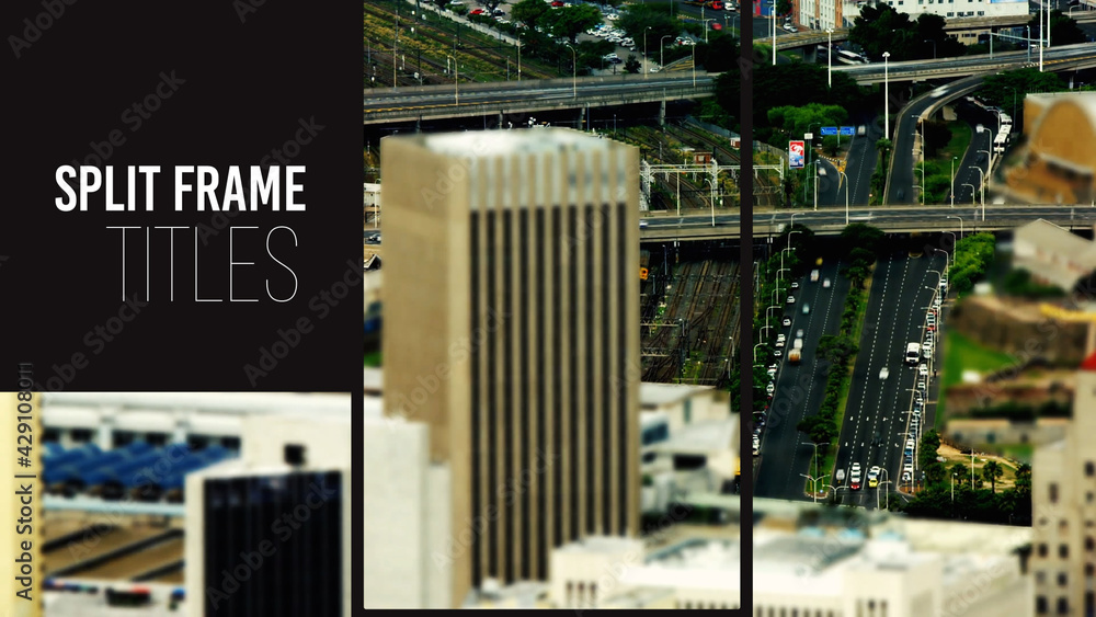 Smooth Split Frame Titles Stock Template | Adobe Stock