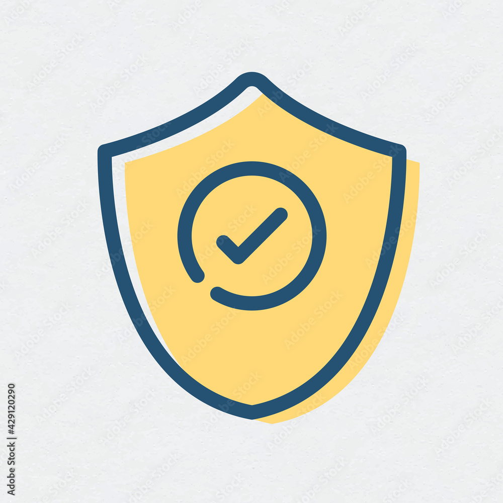 Tick mark shield icon protection symbol Stock Illustration | Adobe Stock Tick mark shield icon protection symbol Stock Illustration | Adobe Stock