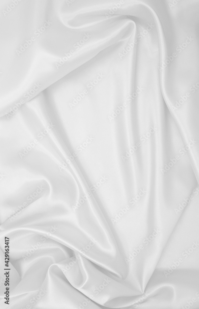 Smooth elegant white silk or satin luxury cloth texture as wedding ...