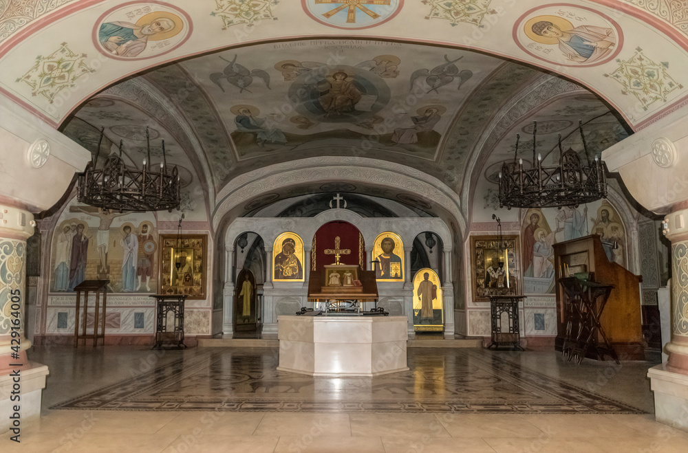 Kyiv, Ukraine - August 19, 2020: Icons with the faces of saints and ...