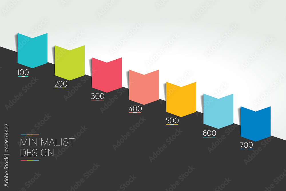 Infographic timeline banner, scheme, chart. Step by step report ...