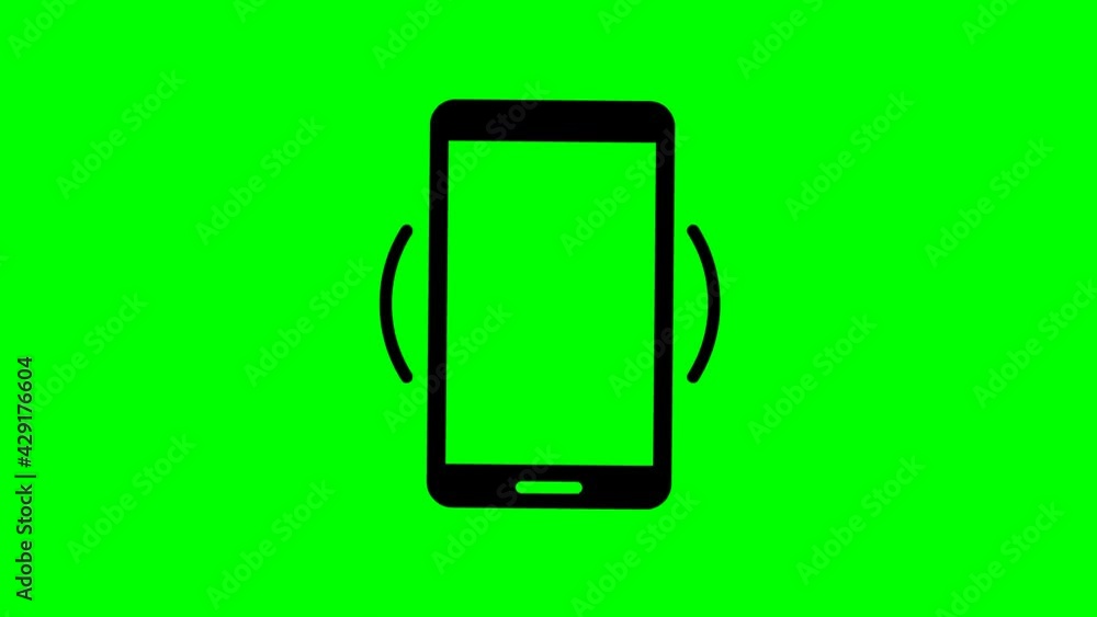 Animated black icon of mobile. Symbol of smartphone. Concept of ...