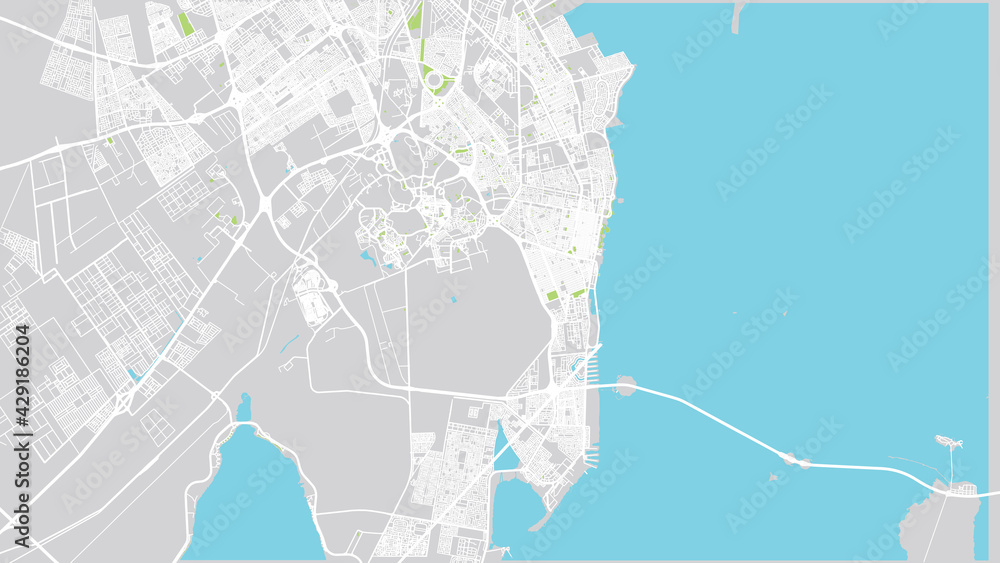 Urban vector city map of Khobar, Saudi Arabia, Middle East Stock Vector ...