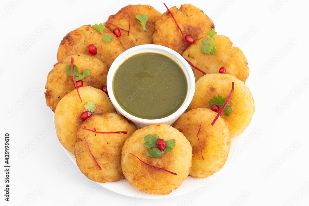 Aloo Tikki Also Known As Alu Ki Tikkia Is Seasoned Boiled Mashed Potato ...