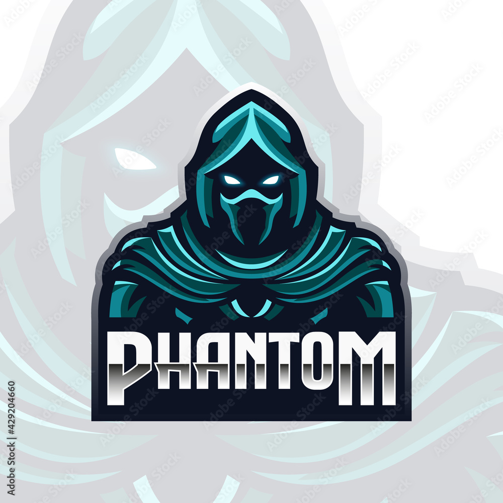 Poster Phantom Logo Mascot Vector Illustration – Wall Art | UkPosters