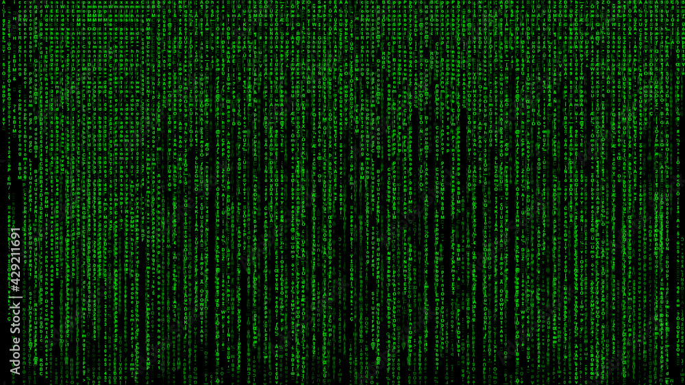 Matrix Style Vertical Text Background Stock-Foto | Adobe Stock