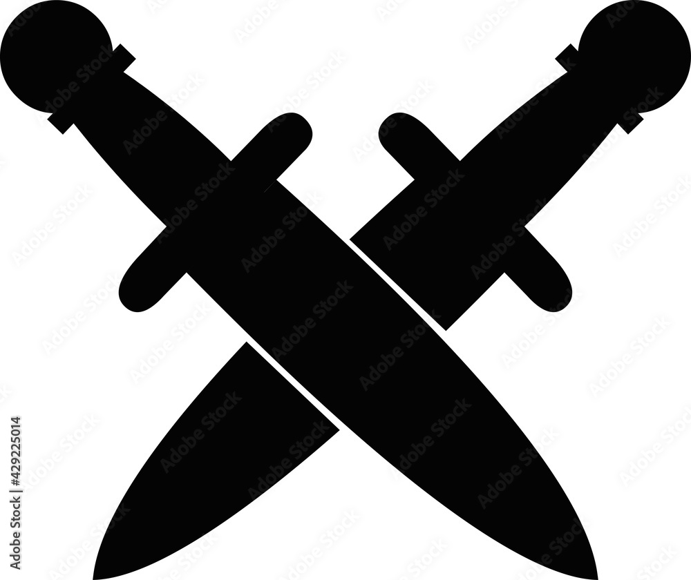 Vector illustration of crossed swords symbol Stock Vector | Adobe Stock