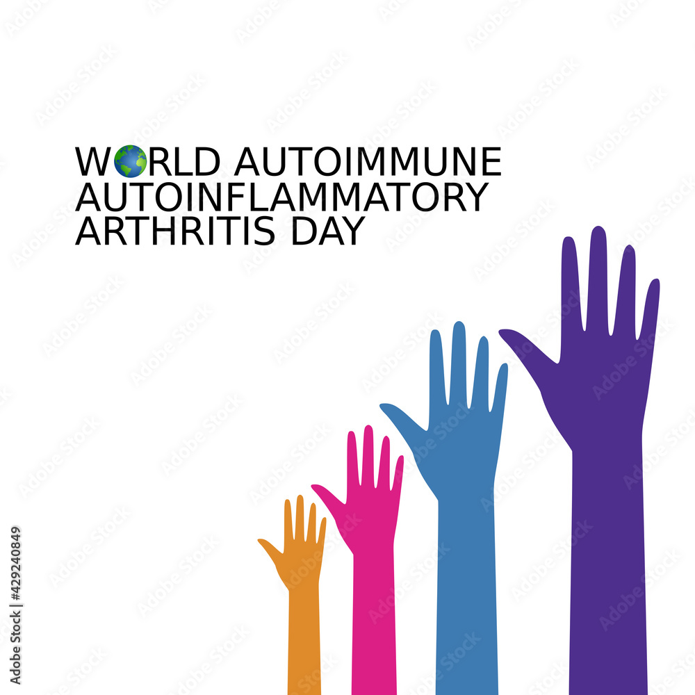 Vetor de vector graphic of World Autoimmune Autoinflammatory Arthritis ...