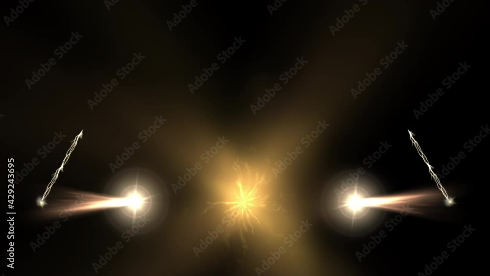 Destruction of a supernova by two fireballs launched with lightning ...