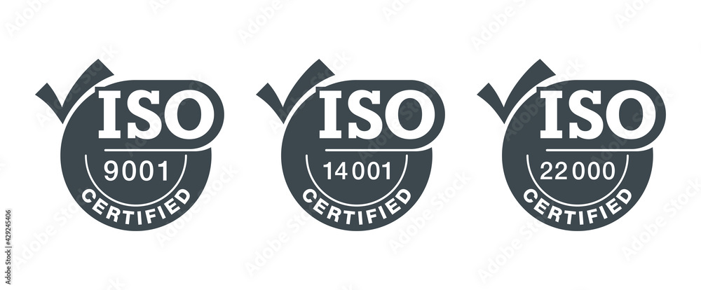 ISO certified stamps with big check mark Stock Vector | Adobe Stock