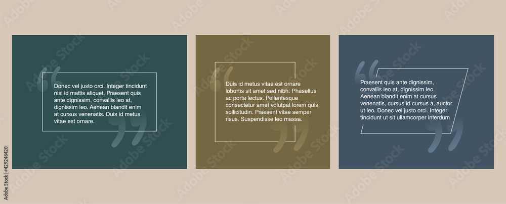 Quotes template with decorative quotation marks Stock Vector | Adobe Stock