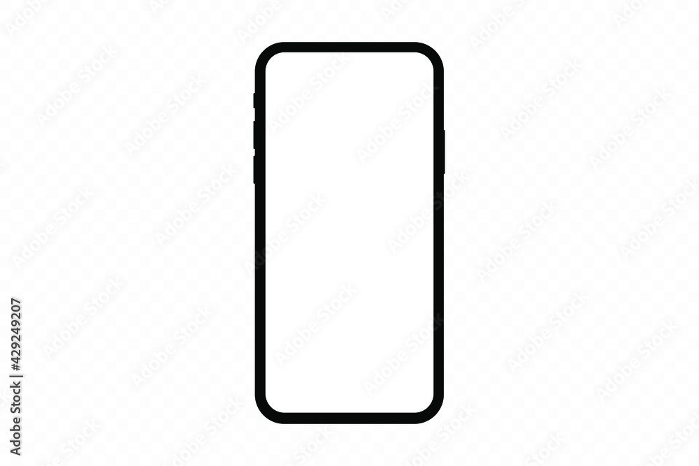 Realistic mobile phone mockup, UI demonstrating template. Isolated ...