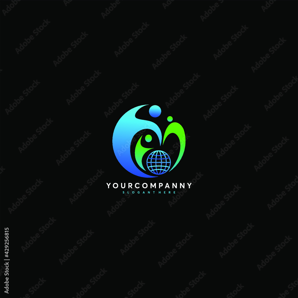 health logo, people icon, health association, social logo vector eps 10 ...