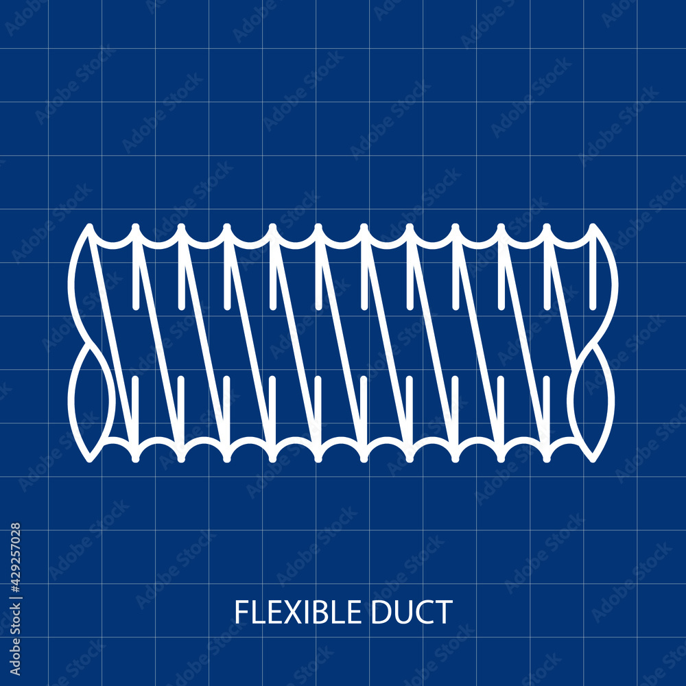Symbol of Flexible Connector Vector illustration Symbol of Mechanical ...
