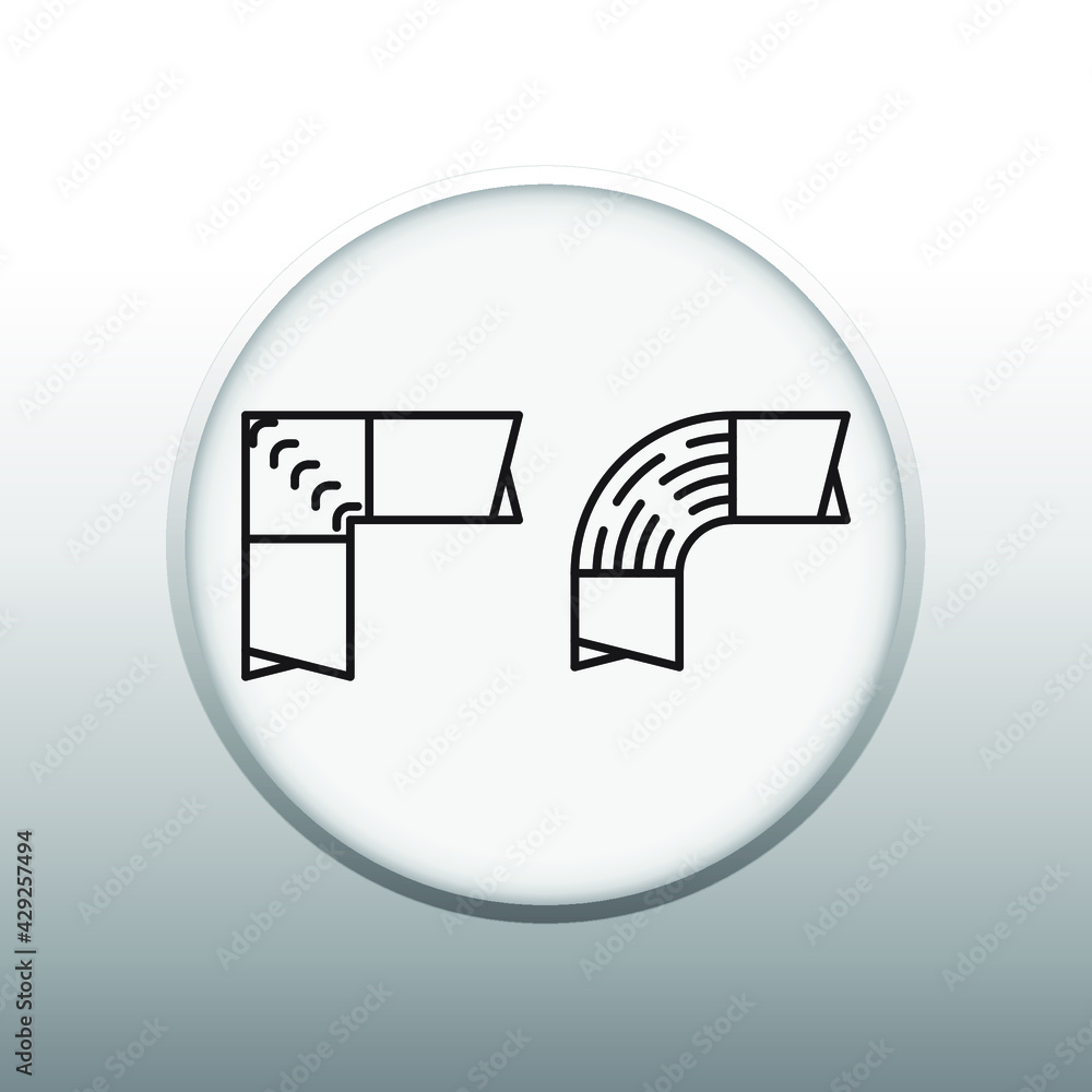 Symbol of Turning Venes Vector illustration Symbol of Mechanical System ...