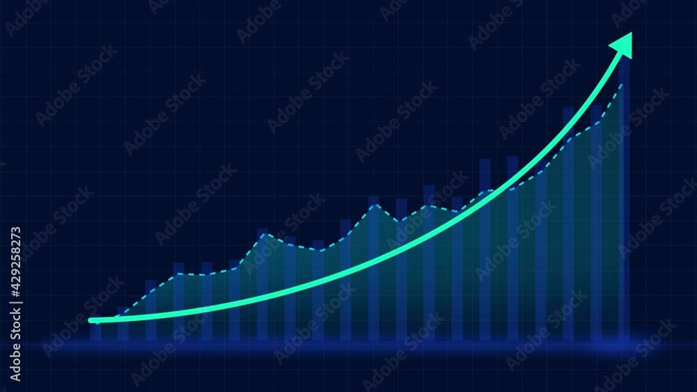 Good Economic Growth Graph Chart Animation with Arrow Direction Stock ...