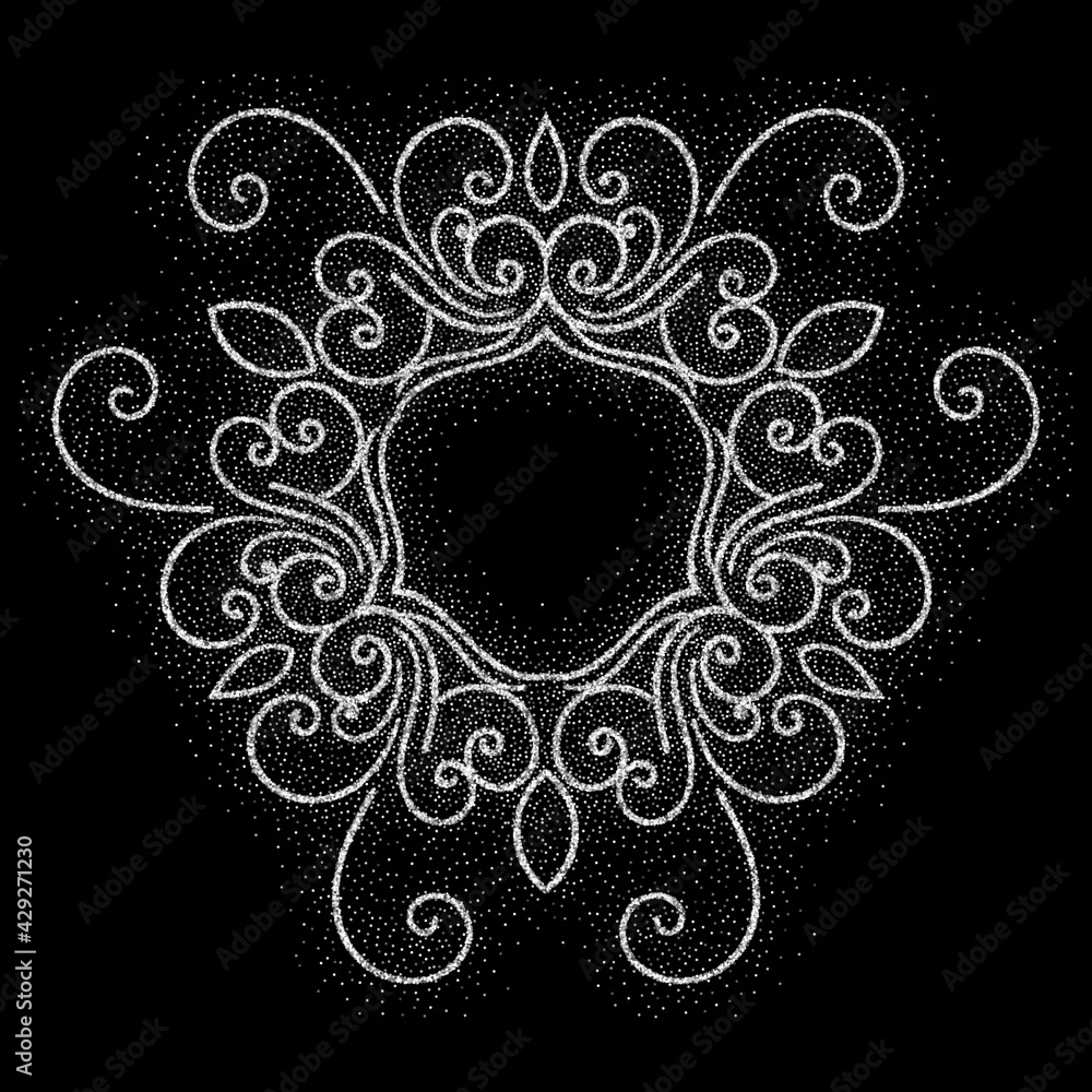 Retro shiny frame or border. Vector illustration. Stock Vector | Adobe ...