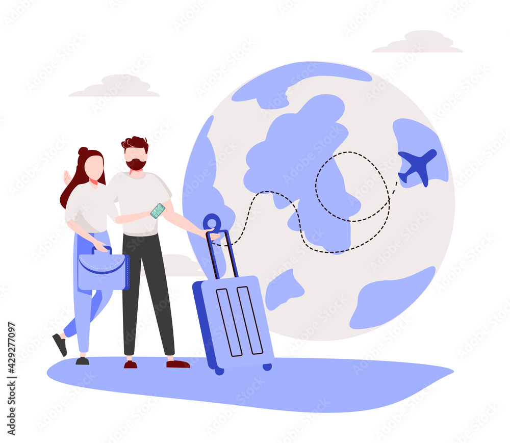 Population mobility, human migration metaphors. Emigration, immigration ...