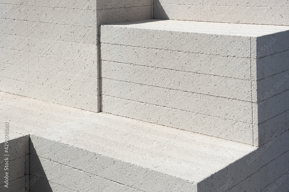 Aerated lightweight building concrete blocks prepared for building wall ...
