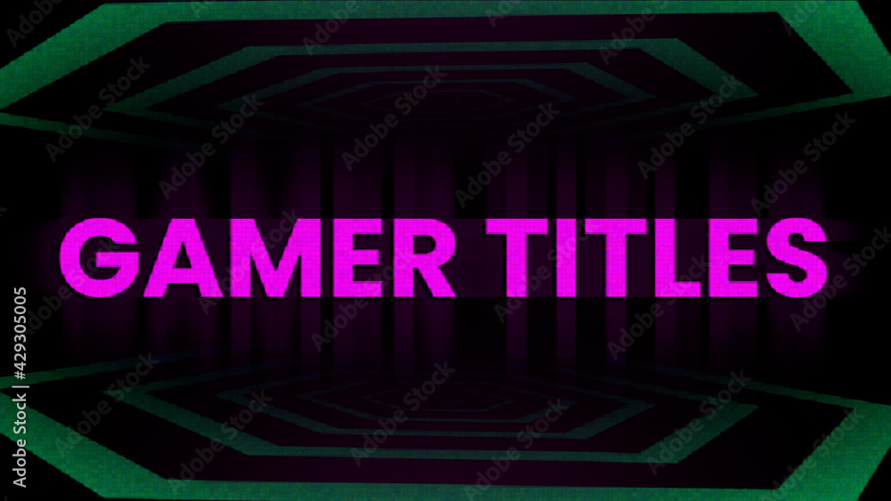 Glitch Gamer Titles Stock Template | Adobe Stock