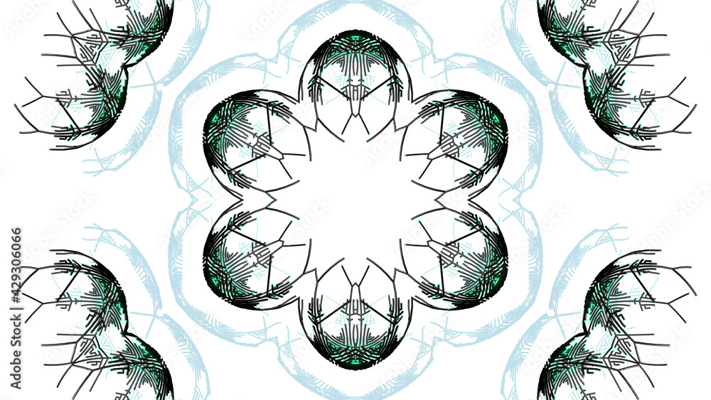 Fantastic bg abstract black wireframe on white bg. Ai geometric pattern ...