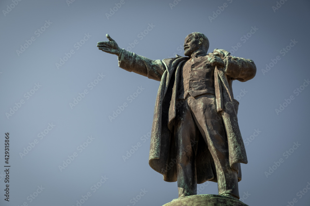 The leader of the world proletariat, Vladimir Ilyich Lenin. Monument in ...