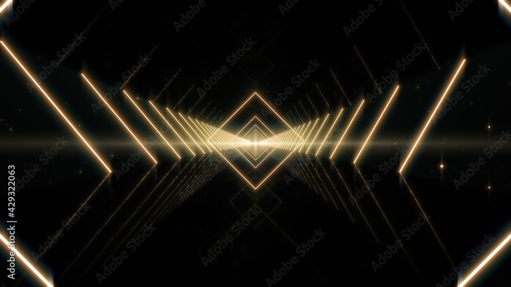 Illumination Abstract Background. Futuristic VJ motion graphics, club ...