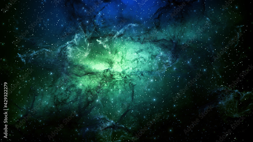 Nebula Colorful Travel with Star Glow Background. This Clip is a tube ...