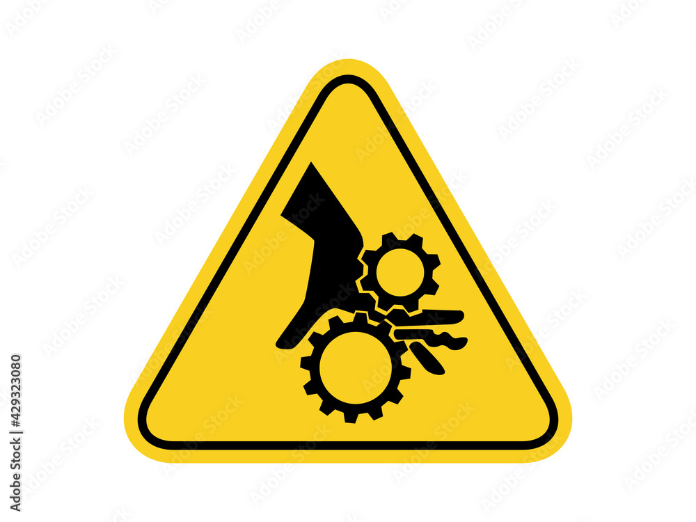 isolated watch out machine operation automatically, common hazards ...