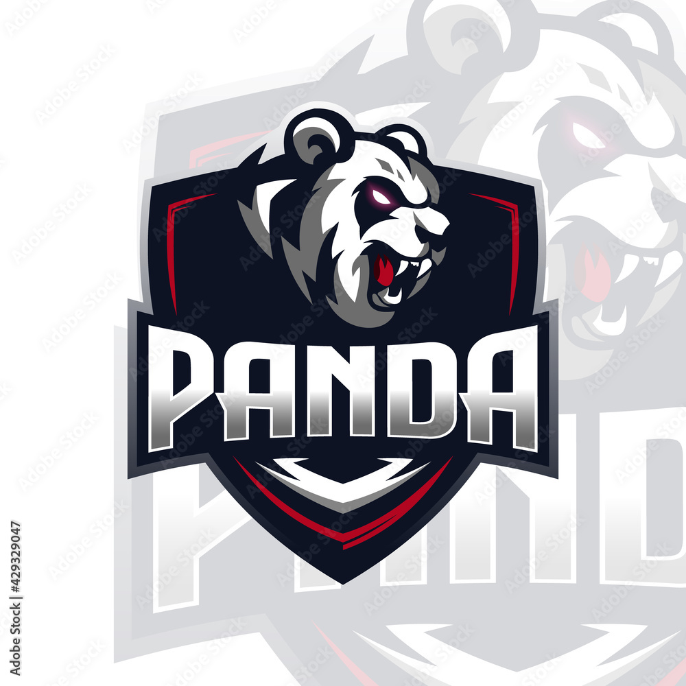 Panda Logo Mascot Vector Illustration for team template, good to use as ...