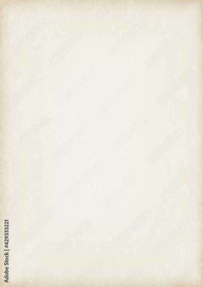 Aged white paper blank. A4 format. Realistic vector template. Stock ...