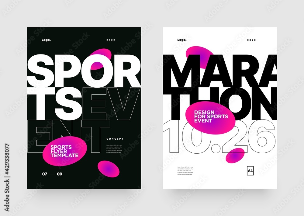 Poster template design for sports event. Sport background. Stock Vector ...
